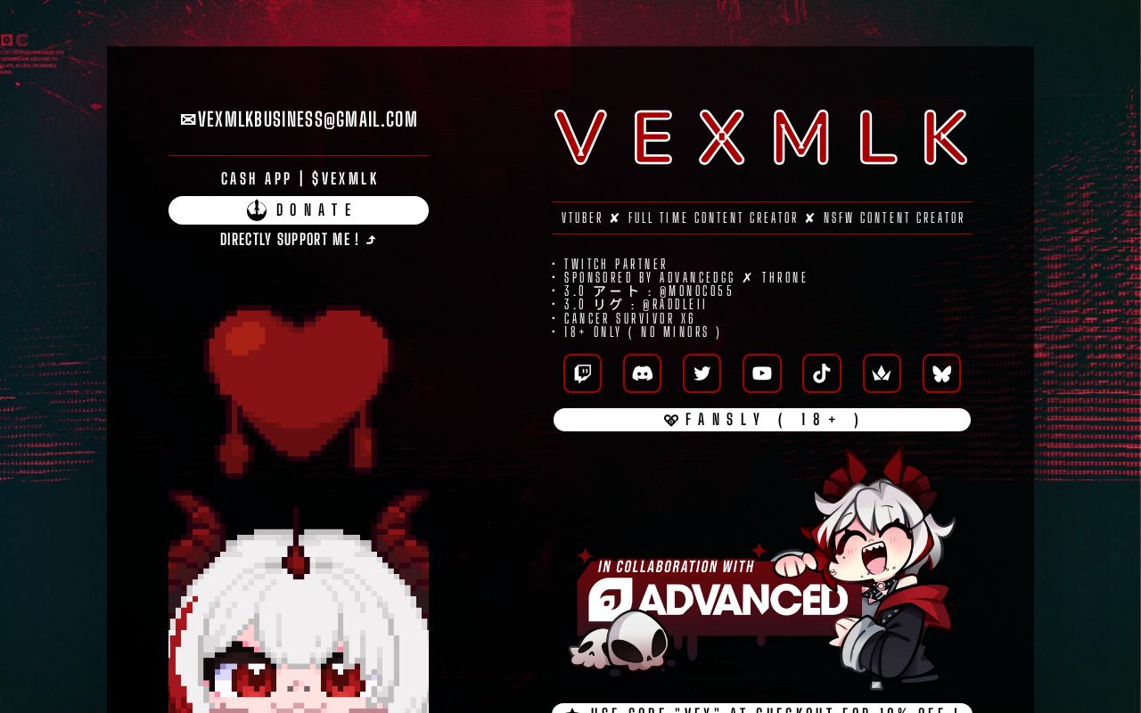 VEXMLK SOCIALS/INFO